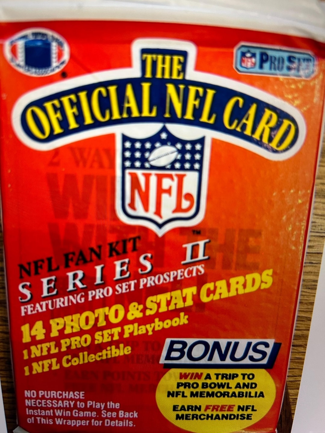 1989 Pro Set Series 2 Football Wax Pack ( 2 Pack Lot) Sander, Aikman ...