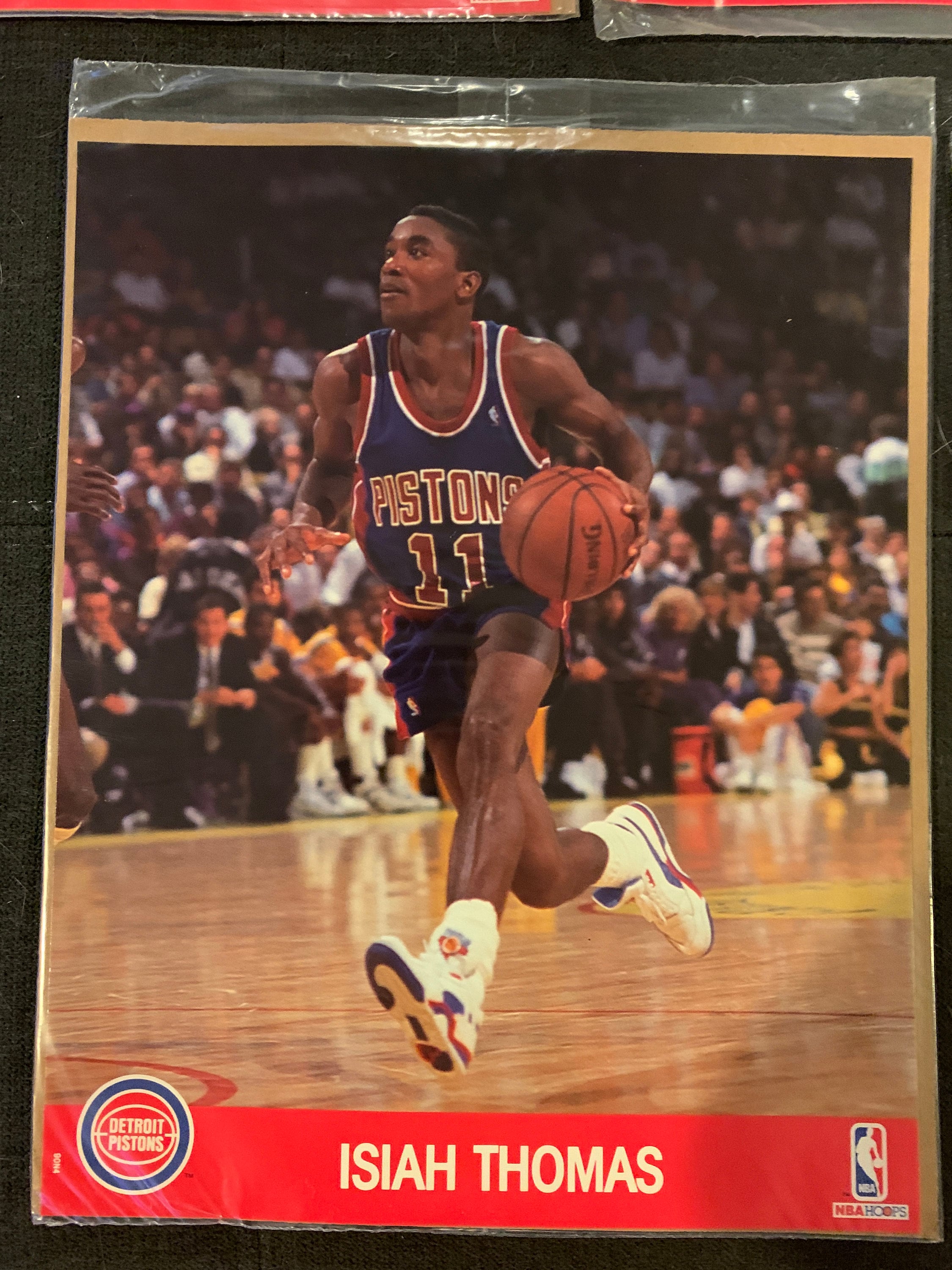 1990-91 NBA Hoops Action Photo Vintage Isiah Thomas Detroit Pistons ...