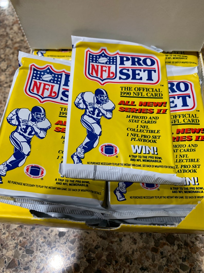 1990 Pro Set Series 2 Football Wax Pack Lot of 5 Packs - Etsy