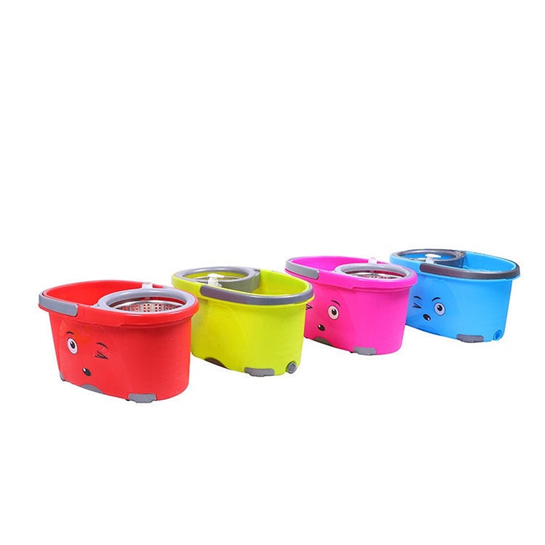 Deluxe Magic Mop With Stainless Steel Spin Bucket and Mop - 2 Free ...