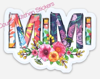 Mimi Water Bottle Sticker - Etsy