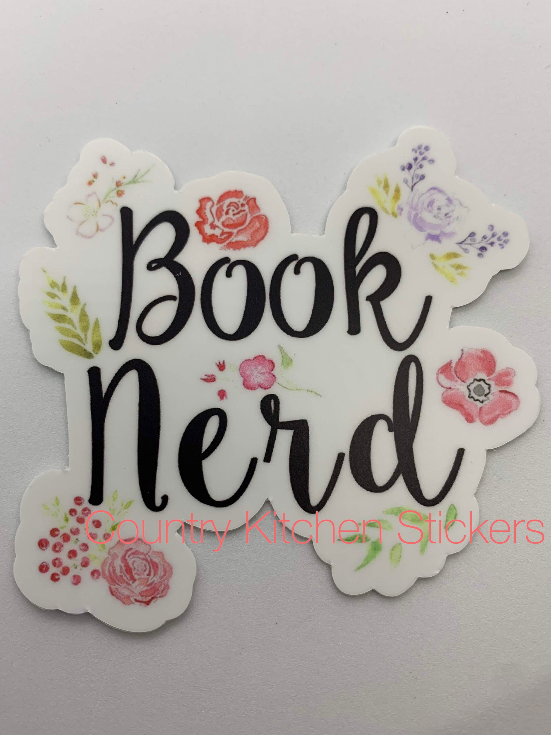 reading nerd books hand lettered hand lettering vinyl RV car laptop ...
