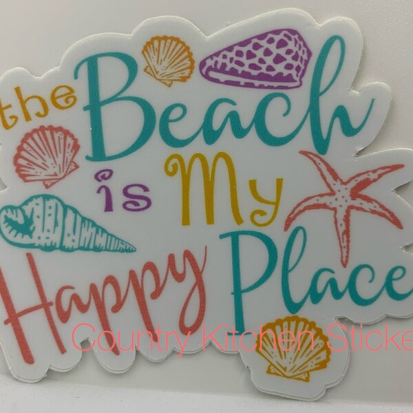 Beach is My Happy Place Sticker - Etsy