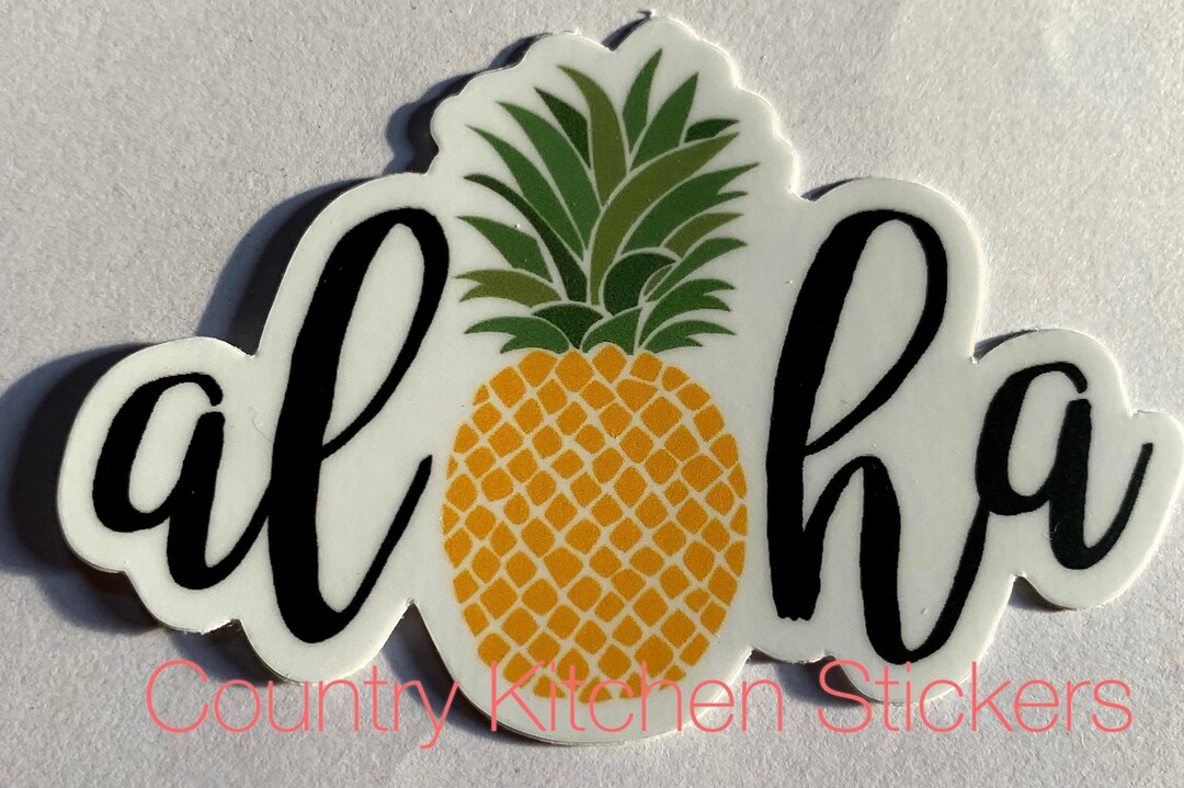 Aloha Pineapple Sticker Tumbler Car Water Bottle - Etsy