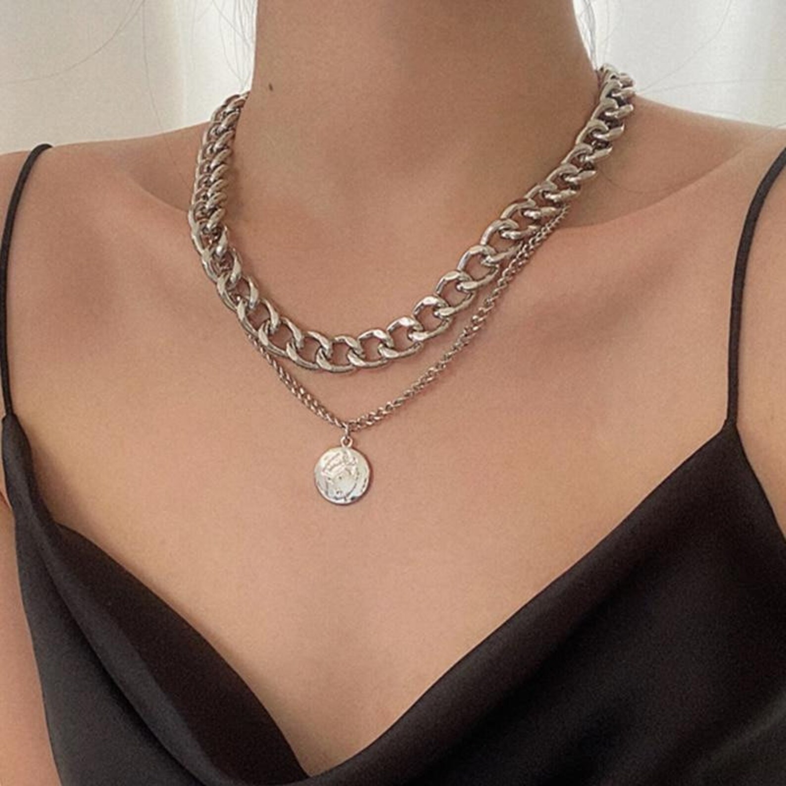 Luxury Fashion Multi-layered Snake Chain Necklace for Women - Etsy