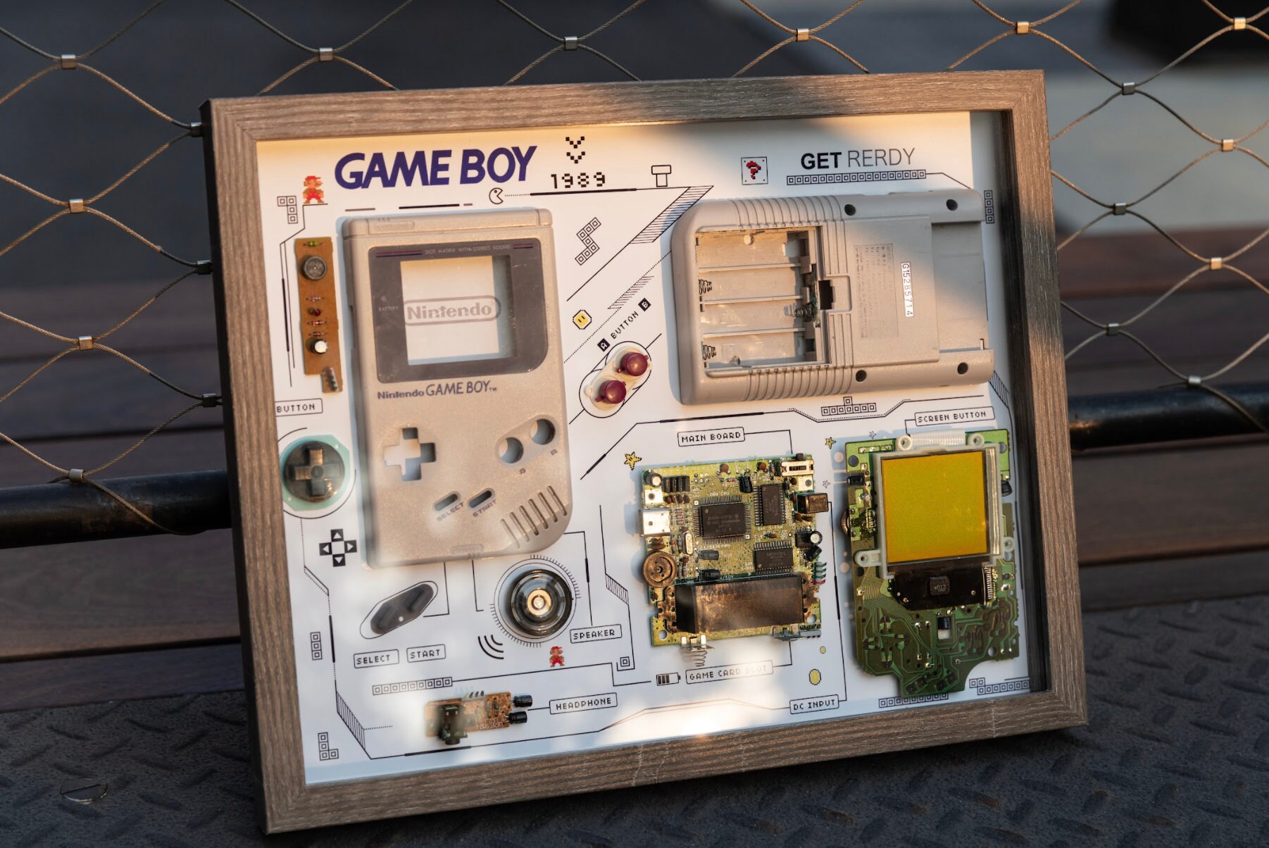 Disassembled Gameboy With Frame Disassemble Art Gameboy - Etsy Denmark