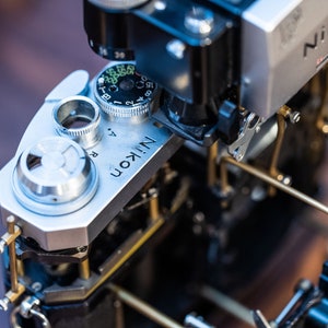 Disassembled Mechanical Film Camera, Deconstructed Nikon EM, Nikon FG ...