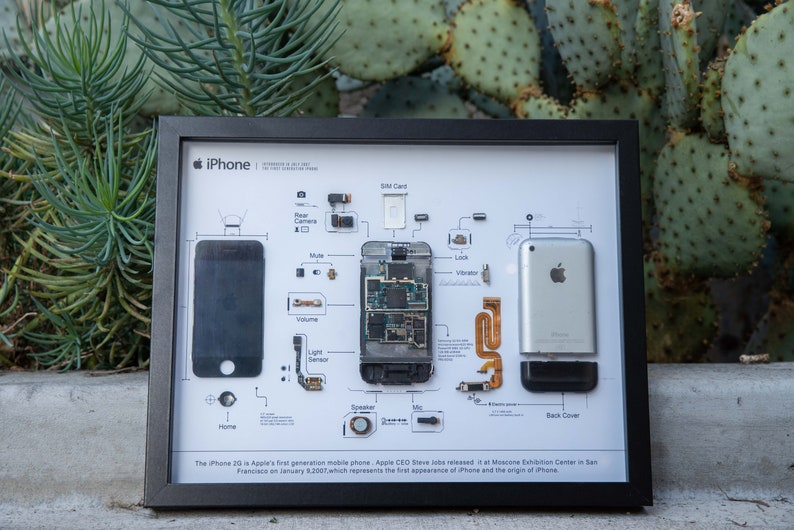 Disassembled Iphone 1st Gen Art With Frame Disassemble Art | Etsy