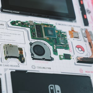 Disassembled Nintendo Switch Frame Art, Disassemble Game Art, Frame ...