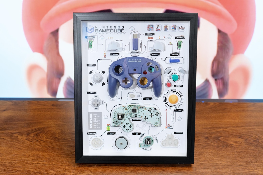 Disassembled Nintendo Gamecube With Frame, Disassemble NGC Teardown ...