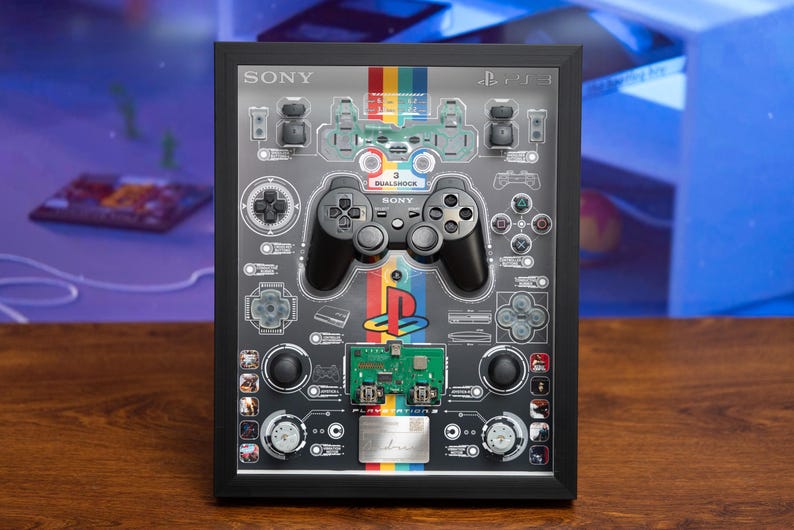 Playstation Controller Teardown Art, PS1,PS2,PS3,PS4,PS5 Display, PS ...