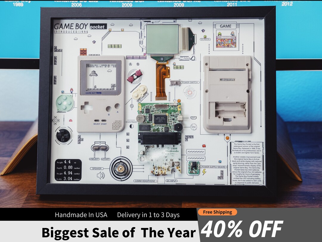 Disassembled Gameboy Pocket With Frame, Disassemble GBP Art, Gameboy ...