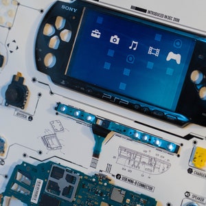 Disassembled PSP 1000 3000 With Frame, Disassemble Art, Sony ...