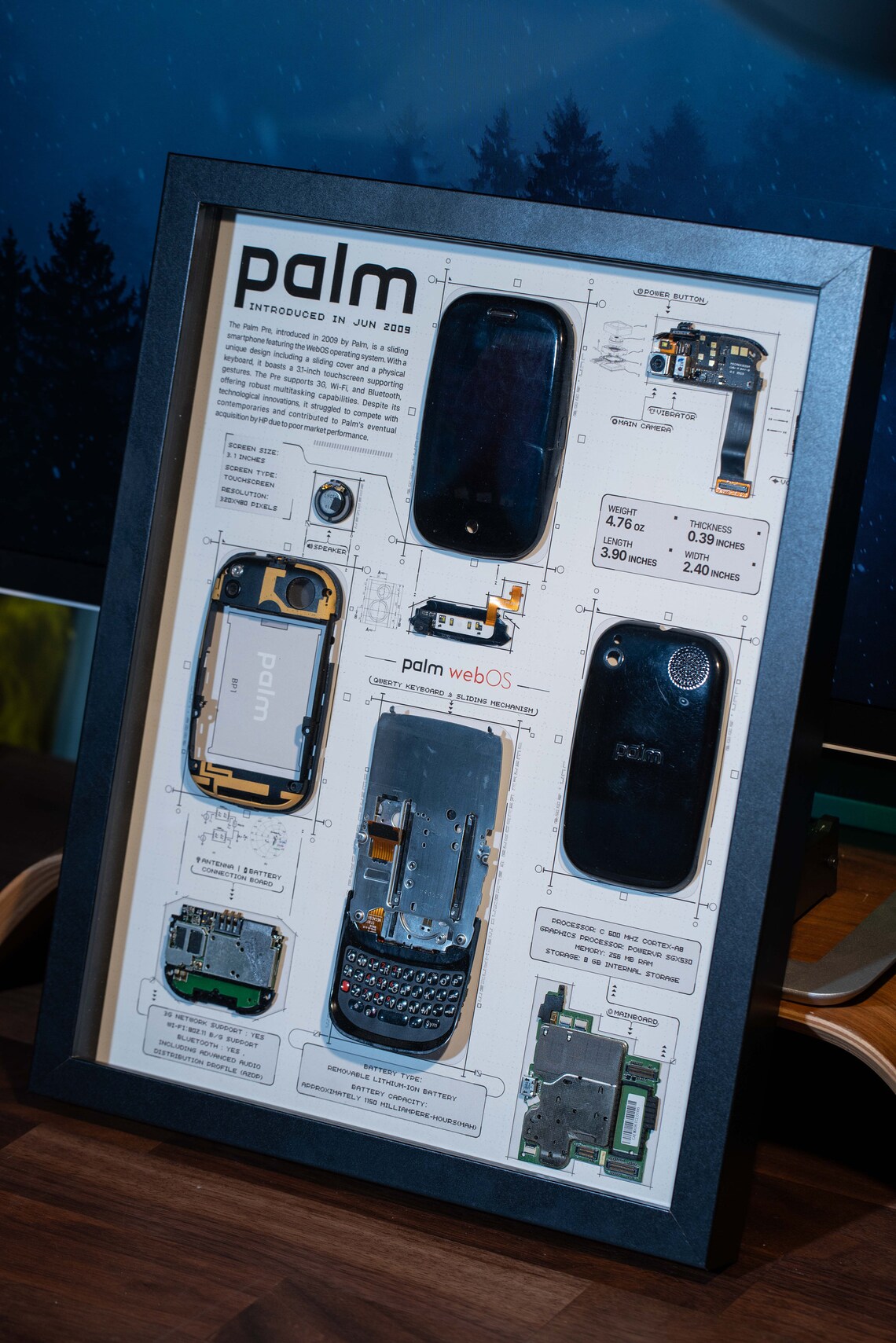Disassembled Palm Pre Frame Art, Disassemble Art, Framed Palm Pre Phone ...