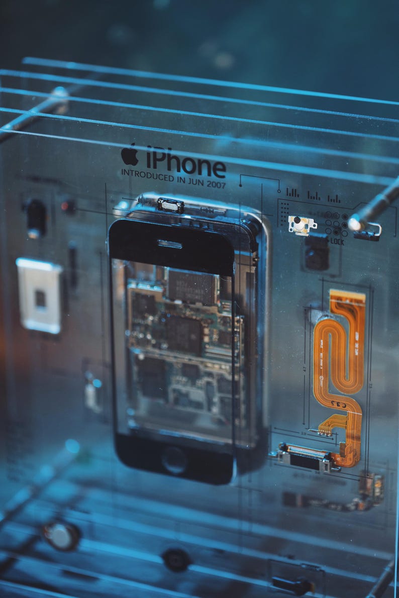 Original iPhone 2007 Teardown Art, First-generation iPhone Display ...