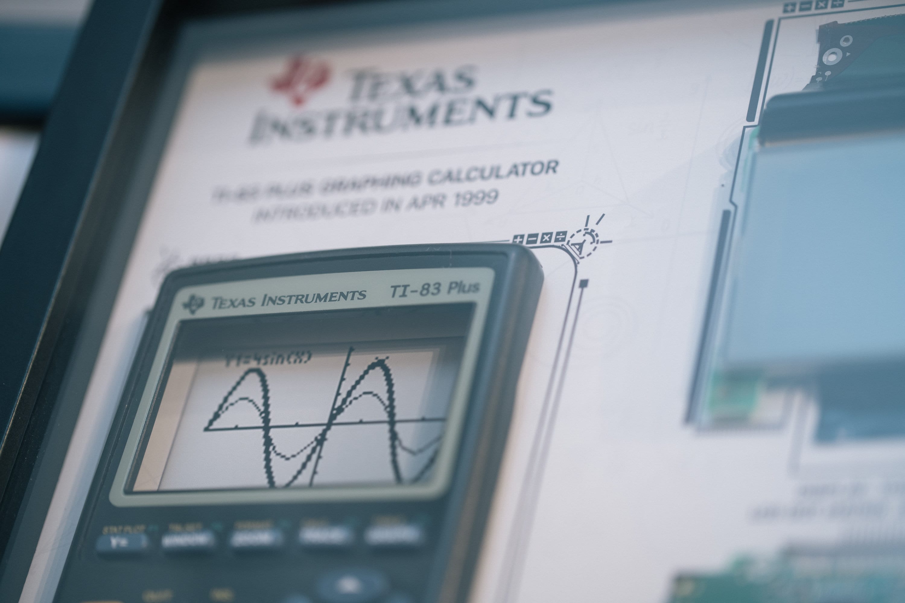 Disassembled Ti 83 Calculator With Frame, Frame Art of Texas Instrument ...