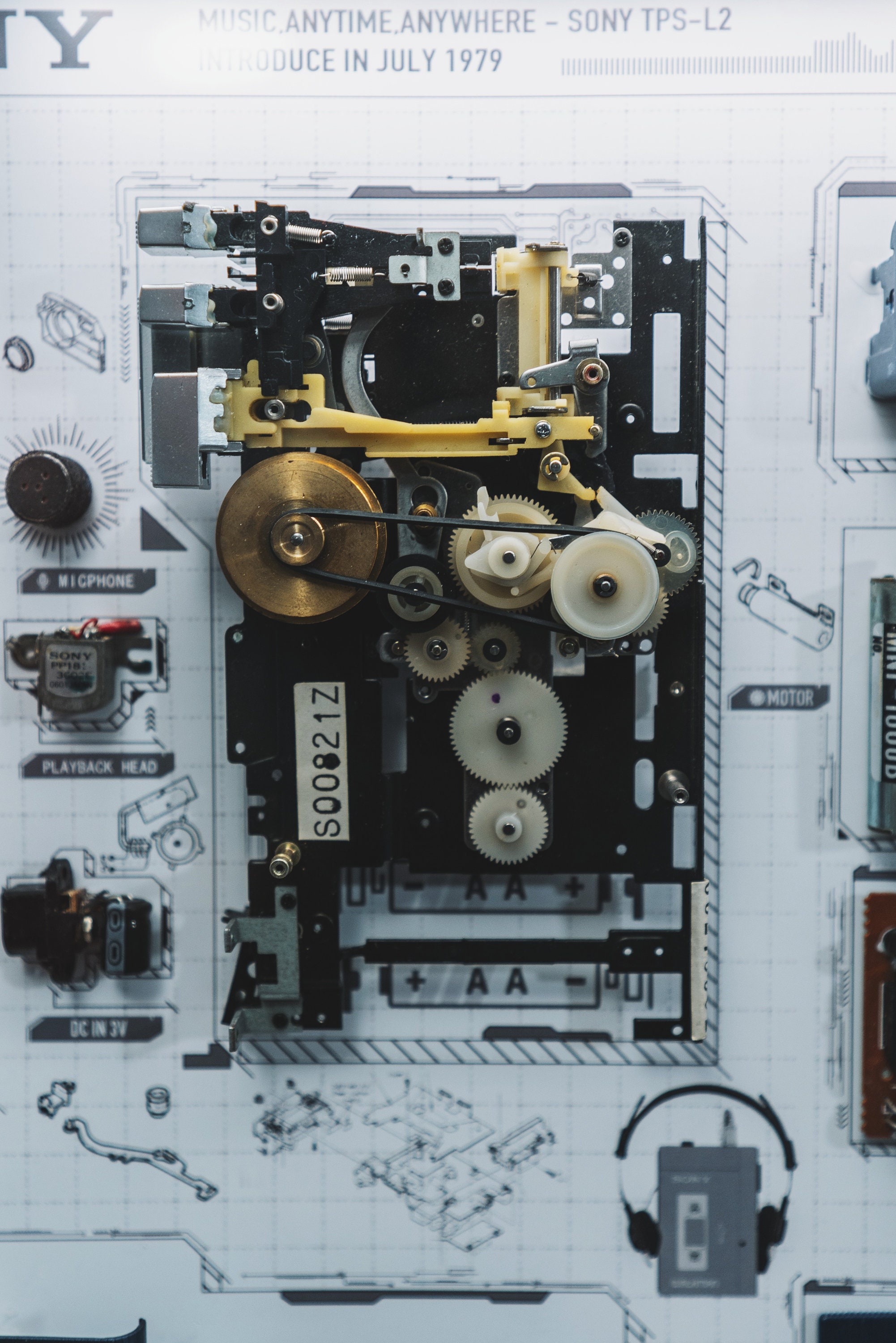 COLLECTOR SERIES Disassembled SONY Walkman Art With Frame ...