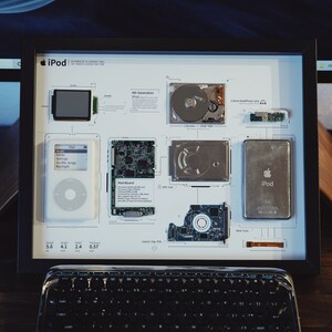 Disassembled Ipod Classic Art With Frame, Deconstructed Ipod 4, Framed ...