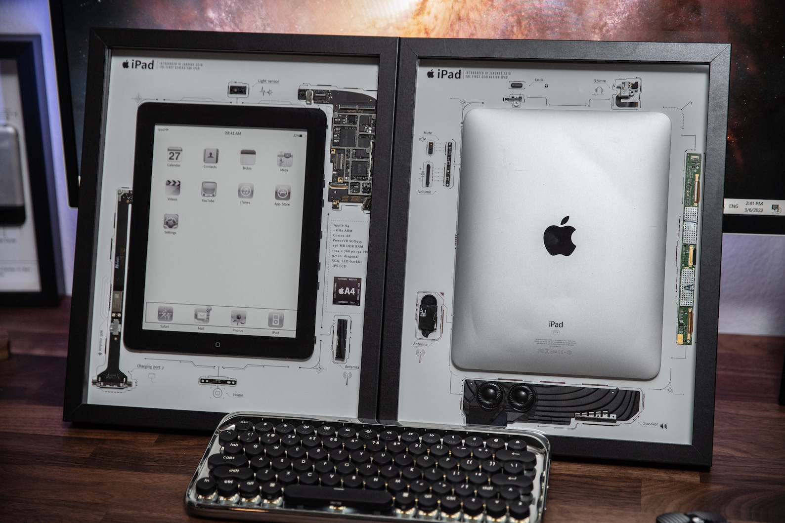 Disassembled iPad Art With Frame, Disassemble Art, Framed iPad 1, iPad ...