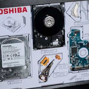 Disassembled Hard Drive Disk With Frame, Disassemble Art, Framed Hard ...