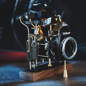 Disassembled Mechanical Film Camera, Deconstructed Nikon EM, Nikon FG ...