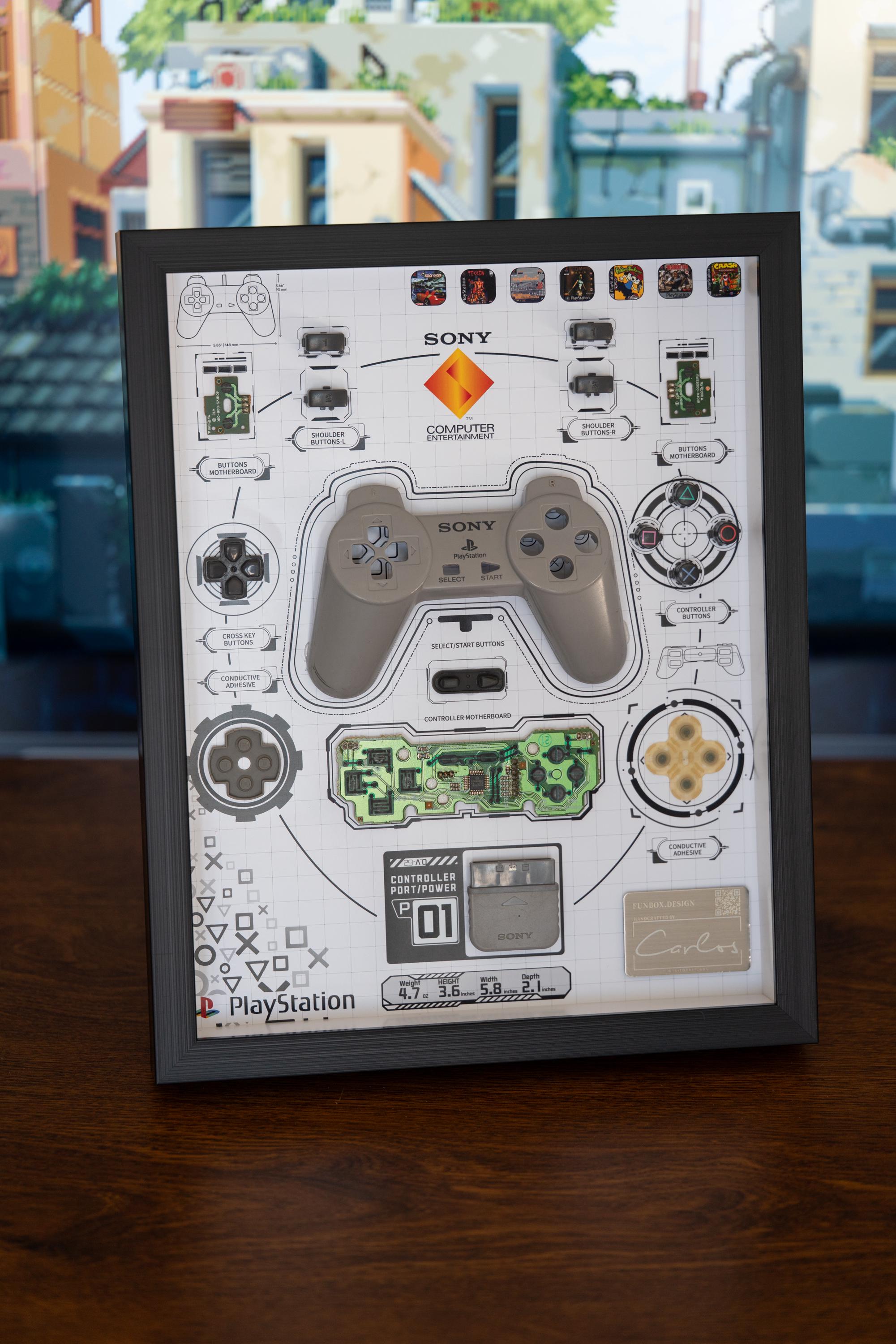Playstation Controller Teardown Art, PS1,PS2,PS3,PS4,PS5 Display, PS ...