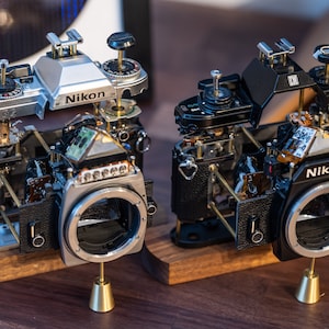Disassembled Mechanical Film Camera, Deconstructed Nikon EM, Nikon FG ...