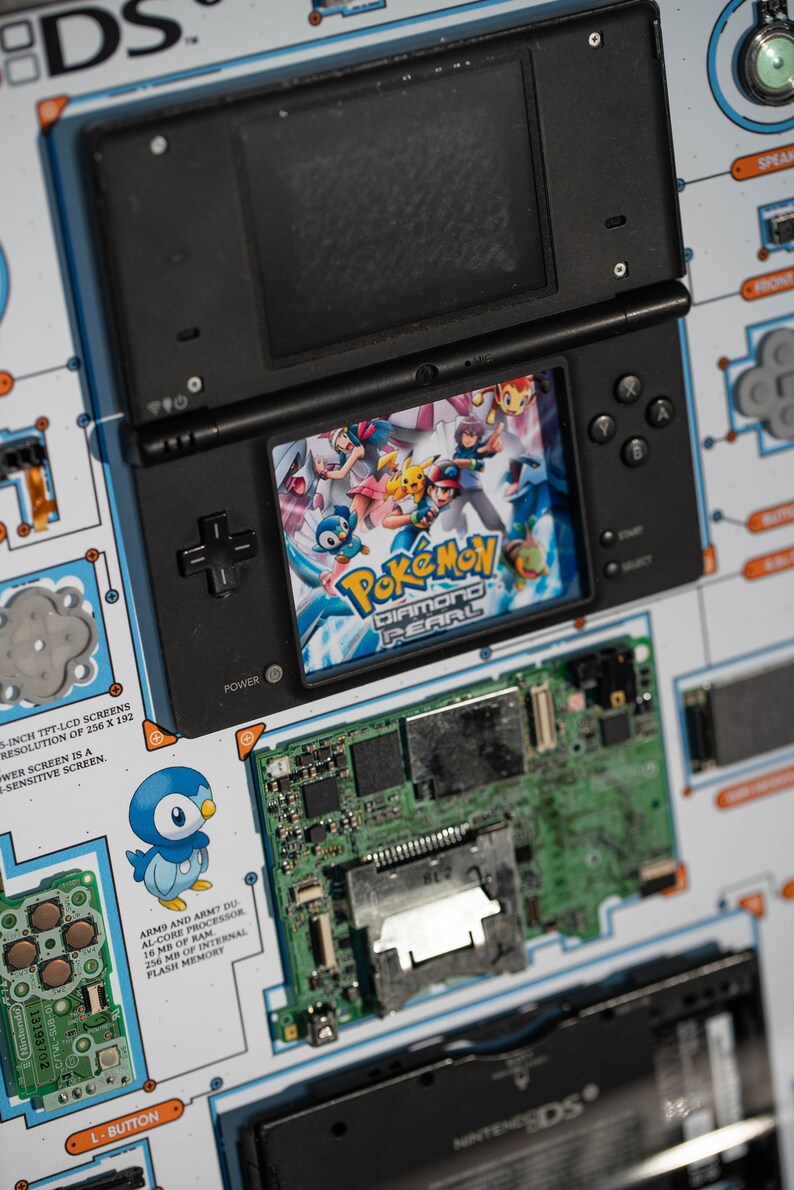 Disassembled Nintendo Dsi Frame Art, Deconstructed Dsi Teardown ...