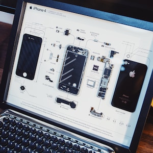 Disassembled iPhone Art With Frame, Disassemble Art Frame iPhone 1 ...