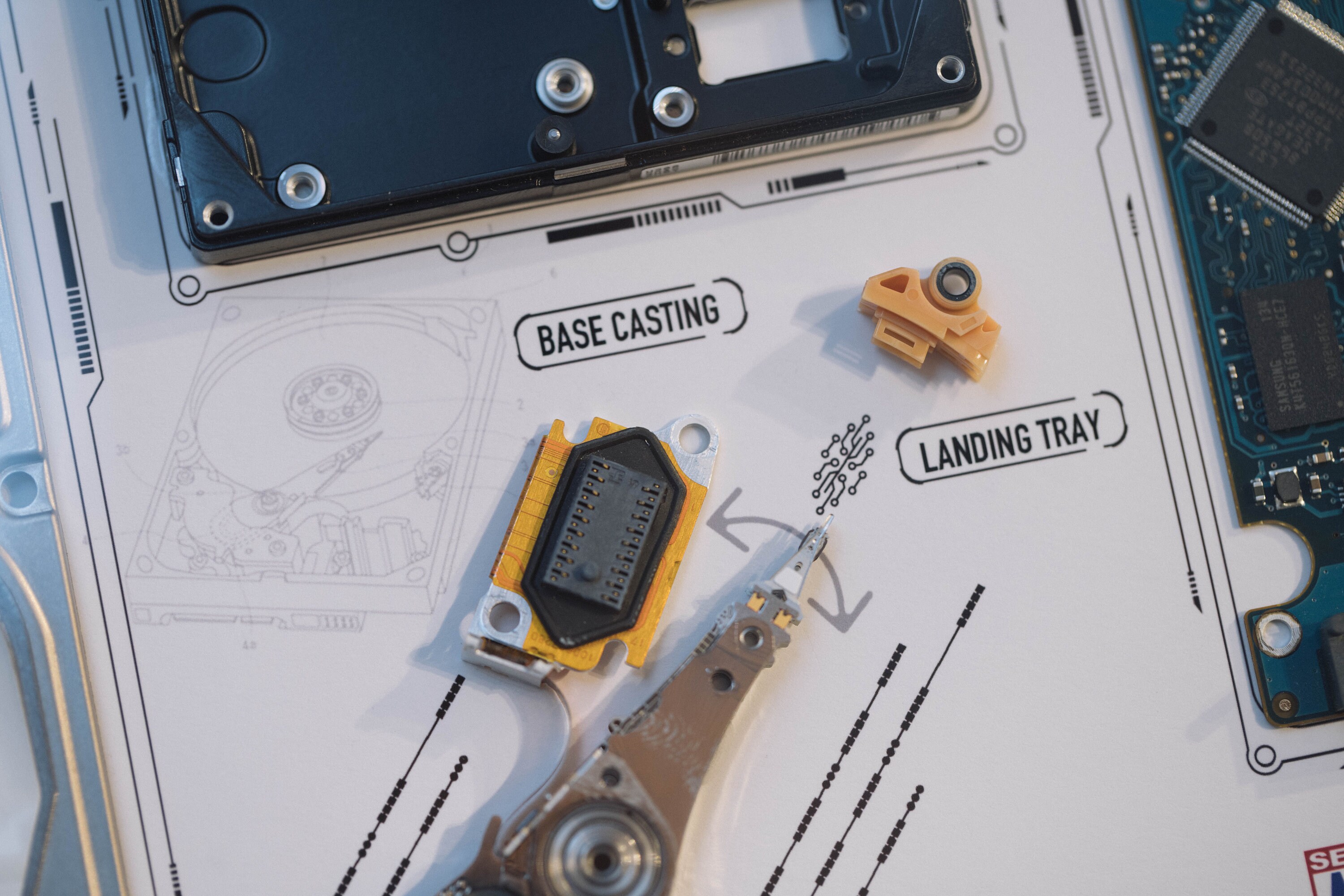 Disassembled Hard Drive Disk With Frame Disassemble Art - Etsy