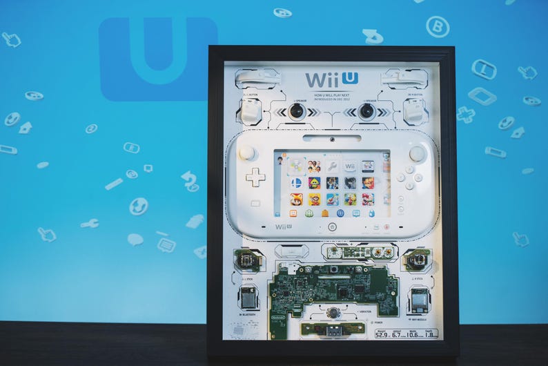 Nintendo Wii Controller Teardown Art, Wii Remote Shadow Box,wii U Game ...