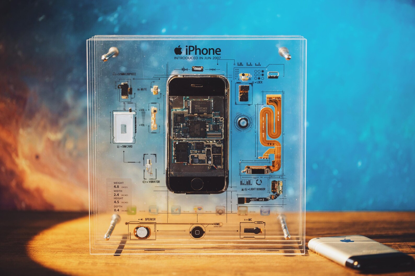 Original iPhone 2007 Teardown Art, First-generation iPhone Display ...