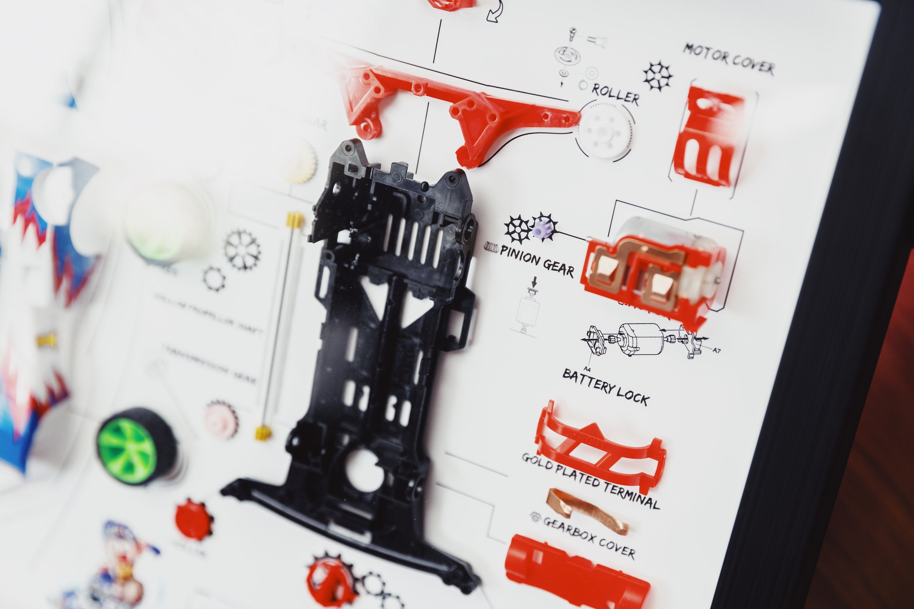 Disassembled Mini 4WD Frame Art Mini 4WD Teardown Japanese - Etsy