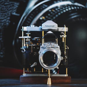 Disassembled Mechanical Film Camera, Deconstructed Nikon EM, Nikon FG ...