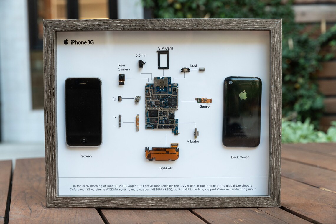 Disassembled Iphone Art With Frame Disassemble Art Framed | Etsy