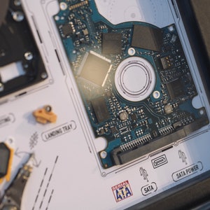Disassembled Hard Drive Disk With Frame, Disassemble Art, Framed Hard ...