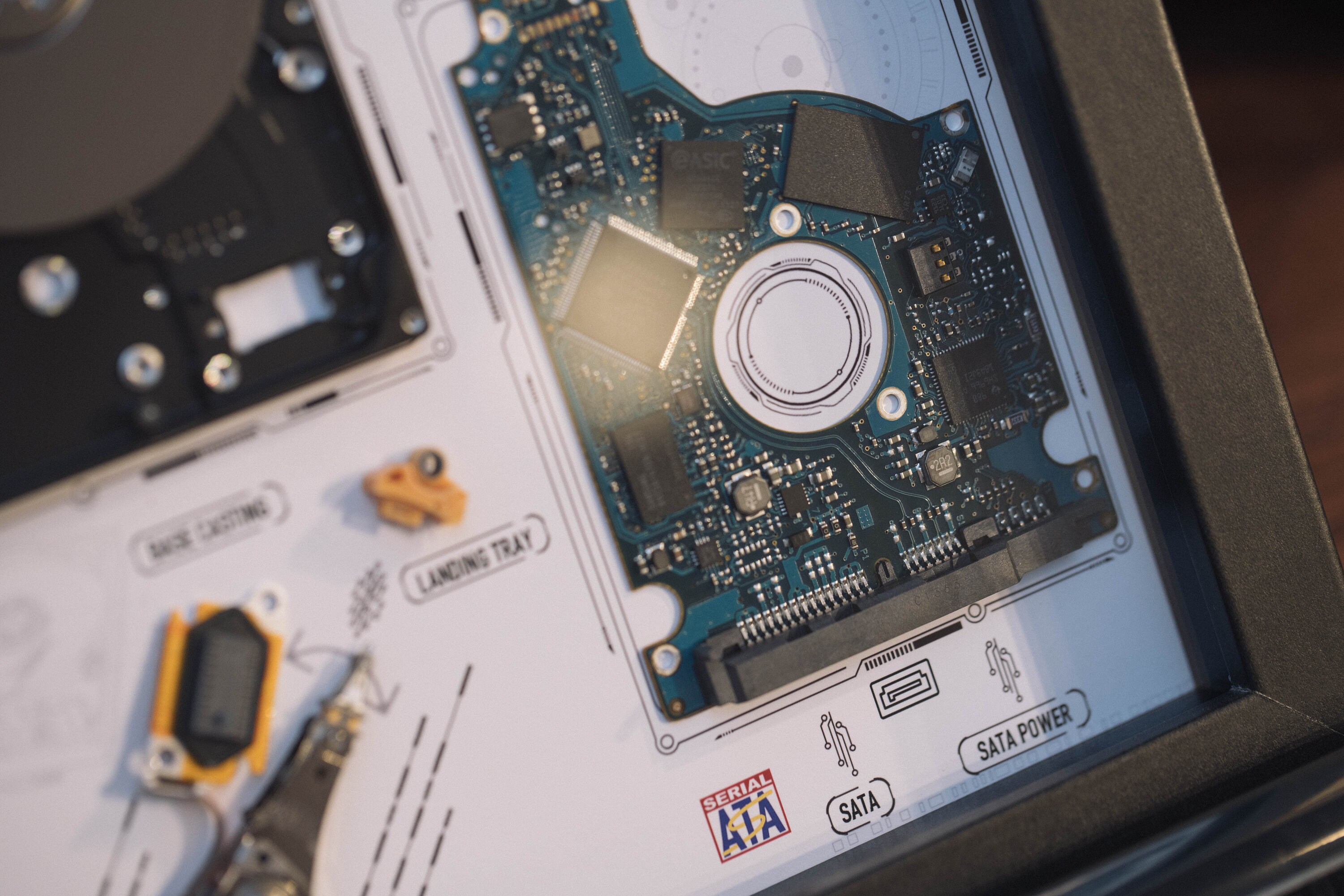 Disassembled Hard Drive Disk With Frame Disassemble Art - Etsy