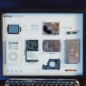 Disassembled Ipod Classic Art With Frame, Deconstructed Ipod 4, Framed ...