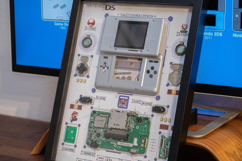 Disassembled Nintendo DS Art With Frame Disassemble NDS - Etsy