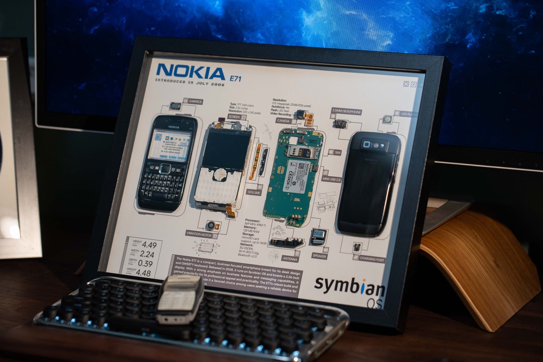 Disassembled Nokia E71 Frame Art, Disassemble Art, Framed Nokia E71 ...