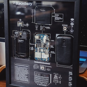 Disassembled Blackberry Bold 9000 Frame Art, Disassemble Art, Framed ...