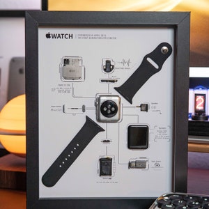 Disassembled Apple Watch Frame Art, Framed Apple Watch Series 0 Series ...