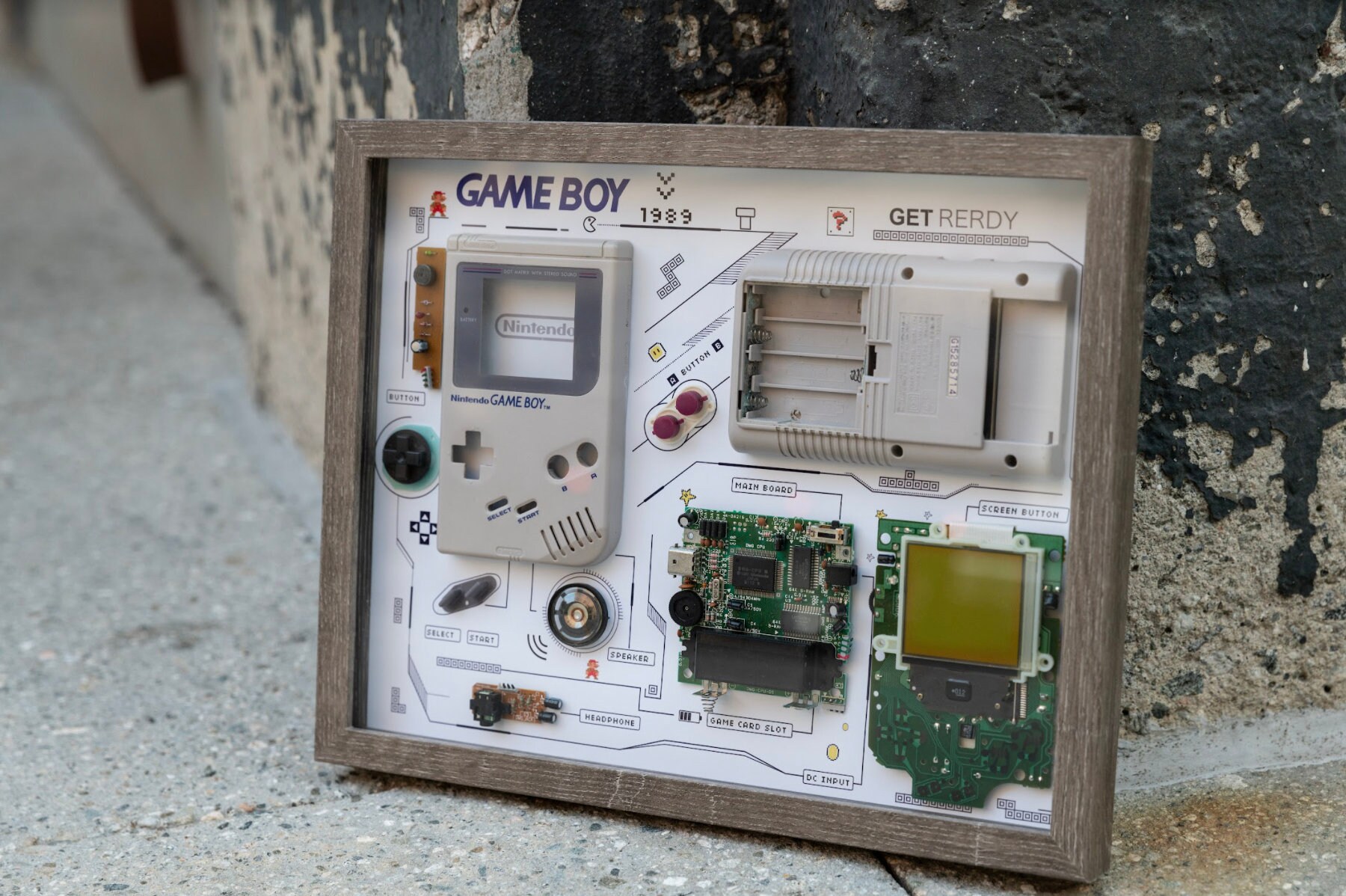 Disassembled Gameboy With Frame Disassemble Art Gameboy - Etsy Denmark