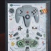 Disassembled Nintendo N64 Controller, Disassemble Game Art, Frame Wall ...