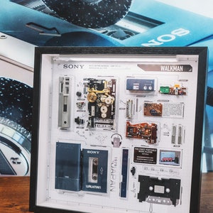 COLLECTOR SERIES Disassembled SONY Walkman Art With Frame ...