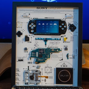 Disassembled PSP 1000 3000 With Frame, Disassemble Art, Sony ...