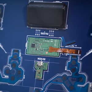 Disassembled Sony PS4 Controller Frame, PS4 Controller Dualshock 4 ...