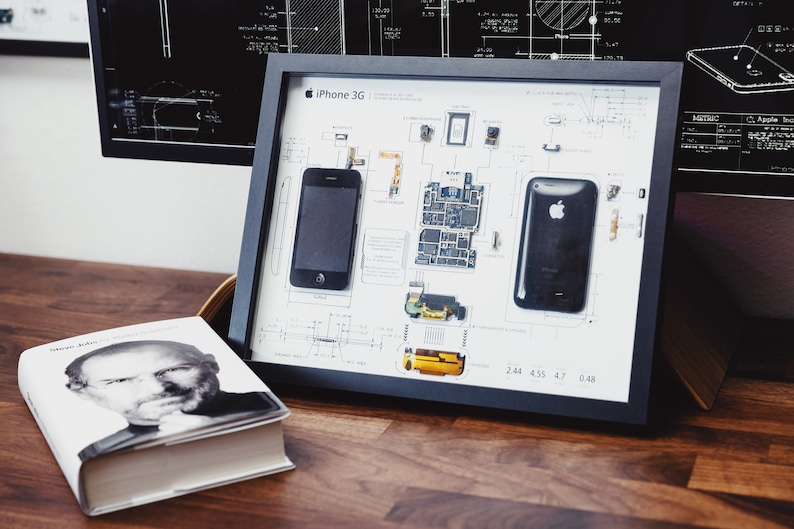 Disassembled iPhone Art With Frame, Disassemble Art Frame iPhone 1 ...