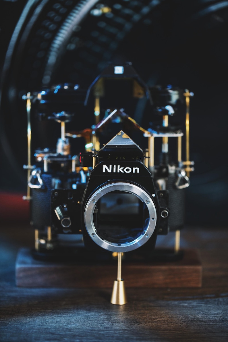 Disassembled Mechanical Film Camera, Deconstructed Nikon EM, Nikon FG ...