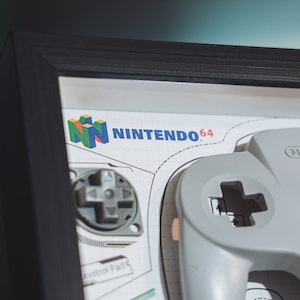 Disassembled Nintendo N64 Controller, Disassemble Game Art, Frame Wall ...